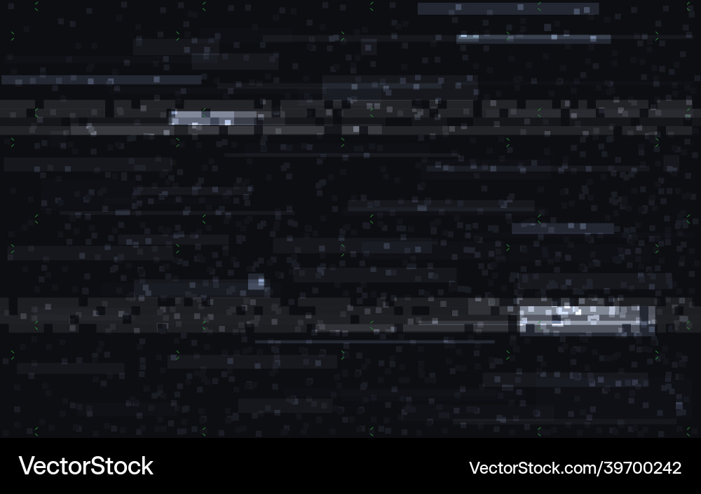 Glitch digital video distortion horizontal Vector Image
