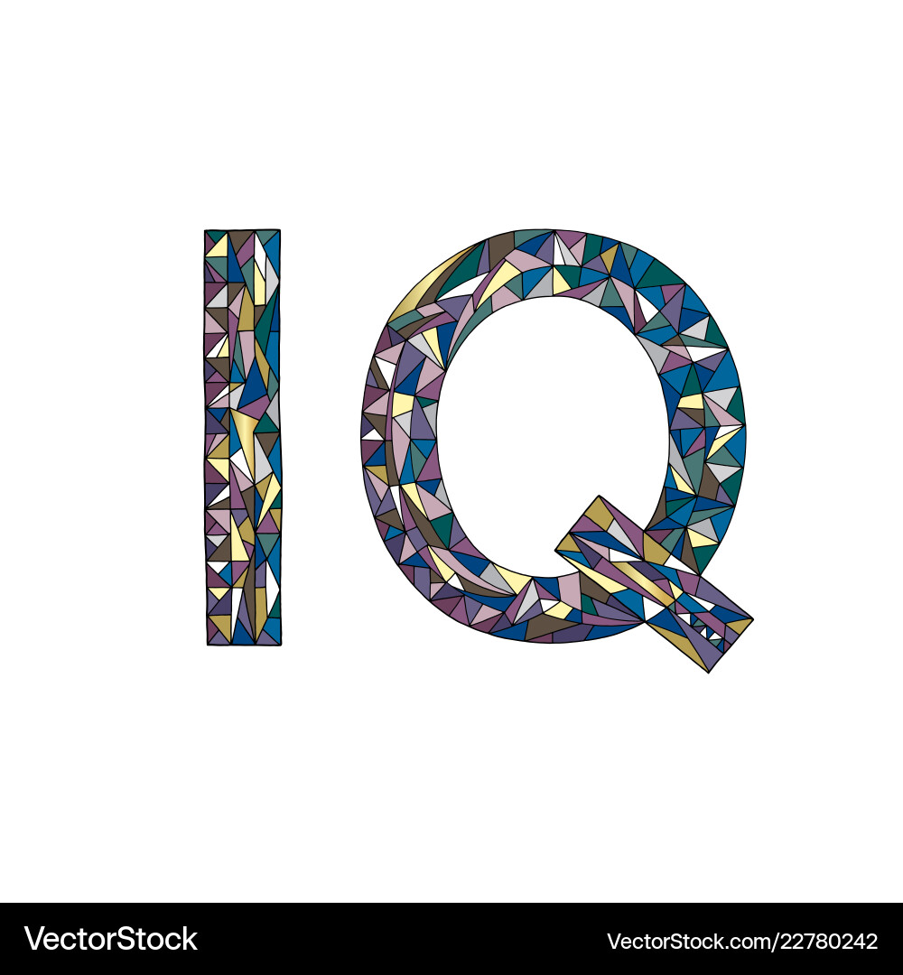 Iq hand drawn sign Royalty Free Vector Image - VectorStock