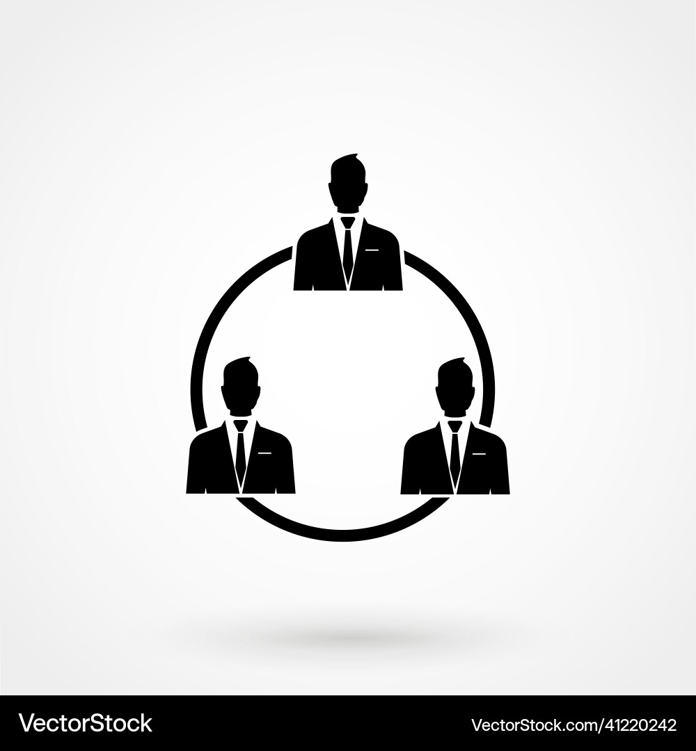 Management team hierarchy icon Royalty Free Vector Image
