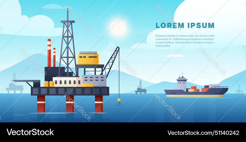 Oil gas industry Royalty Free Vector Image - VectorStock
