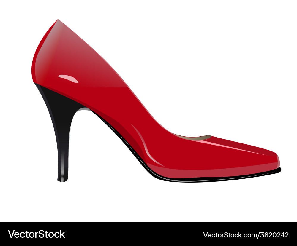 Red high heel Royalty Free Vector Image - VectorStock