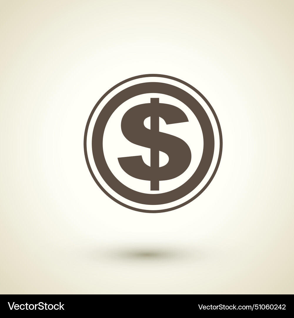 Retro flat design icon with money element Vector Image