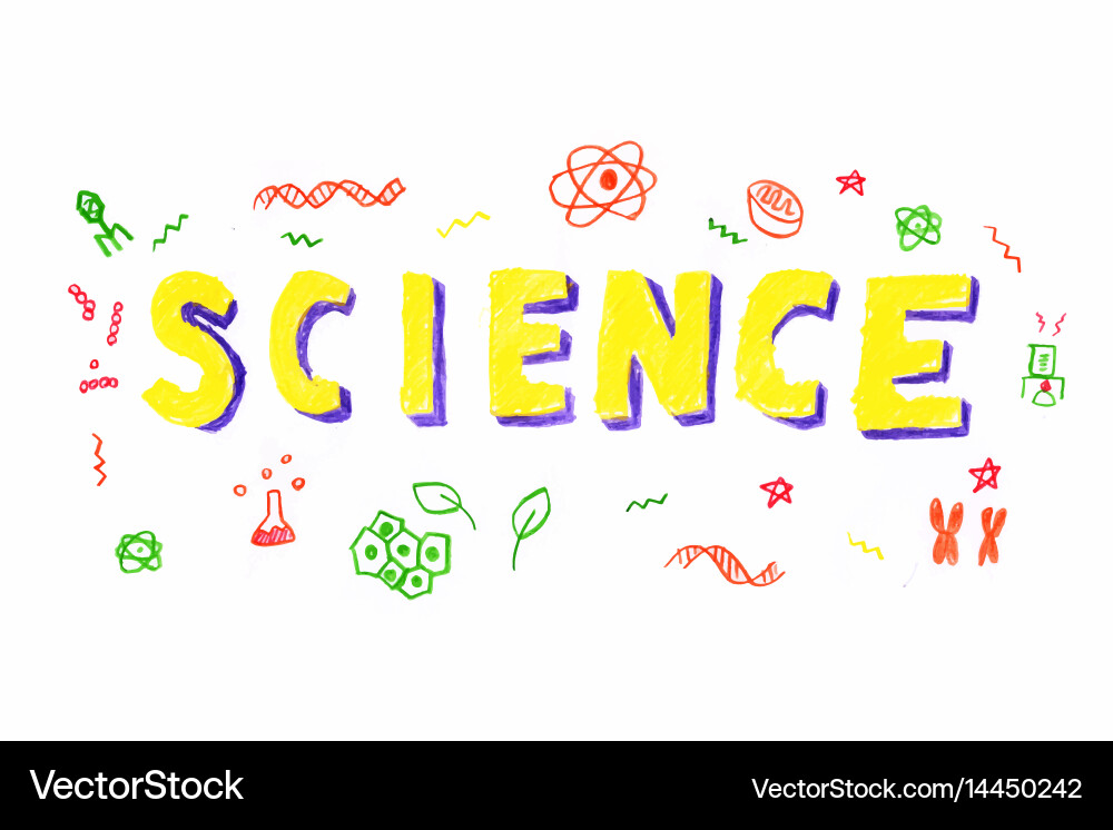 Science word Royalty Free Vector Image - VectorStock