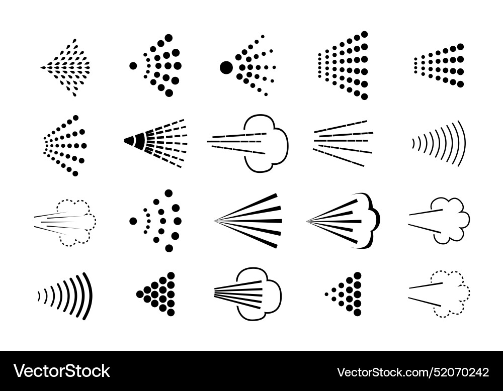 Spray icons set steam cleanning Royalty Free Vector Image
