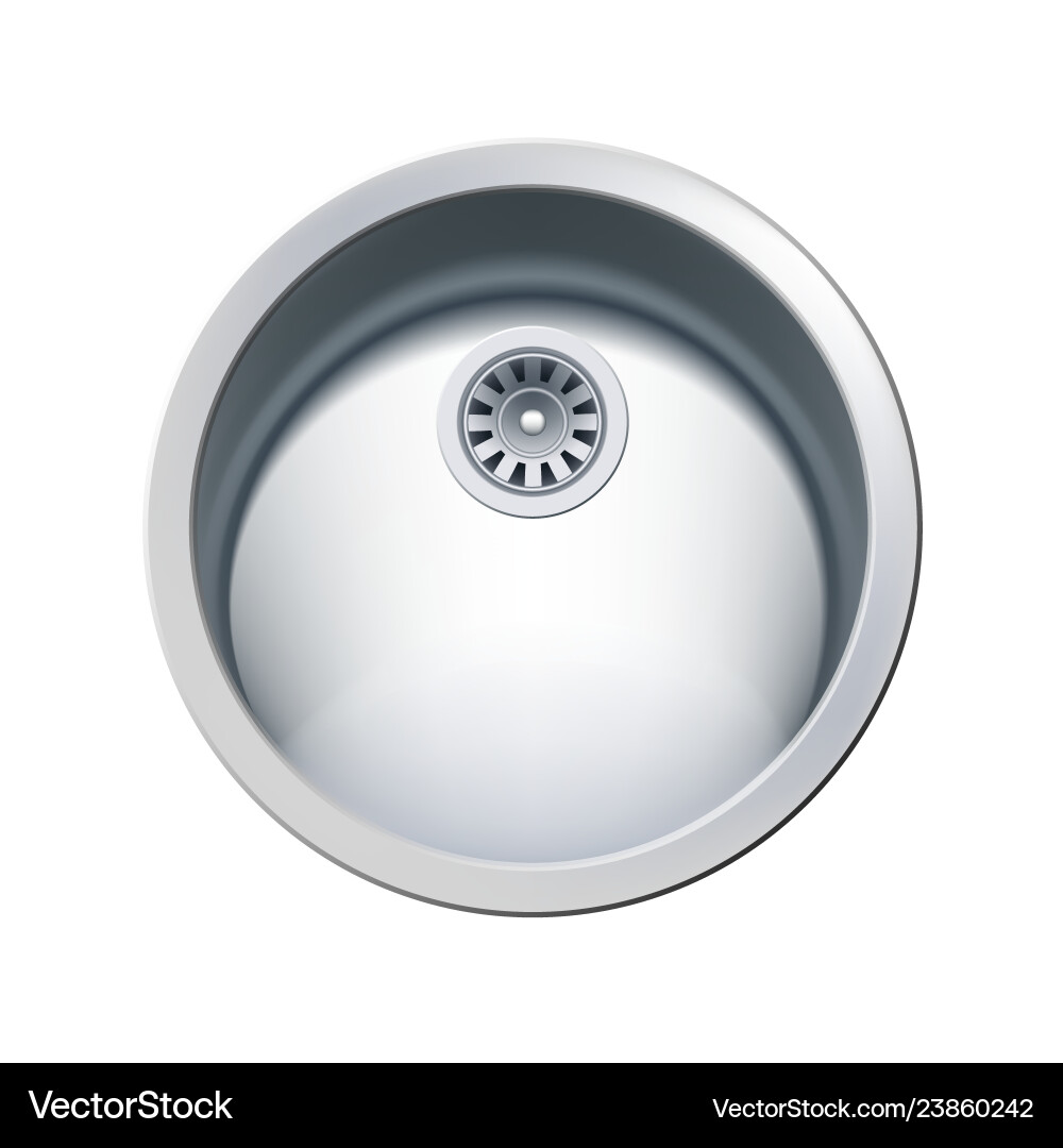 Stainless steel sink Royalty Free Vector Image
