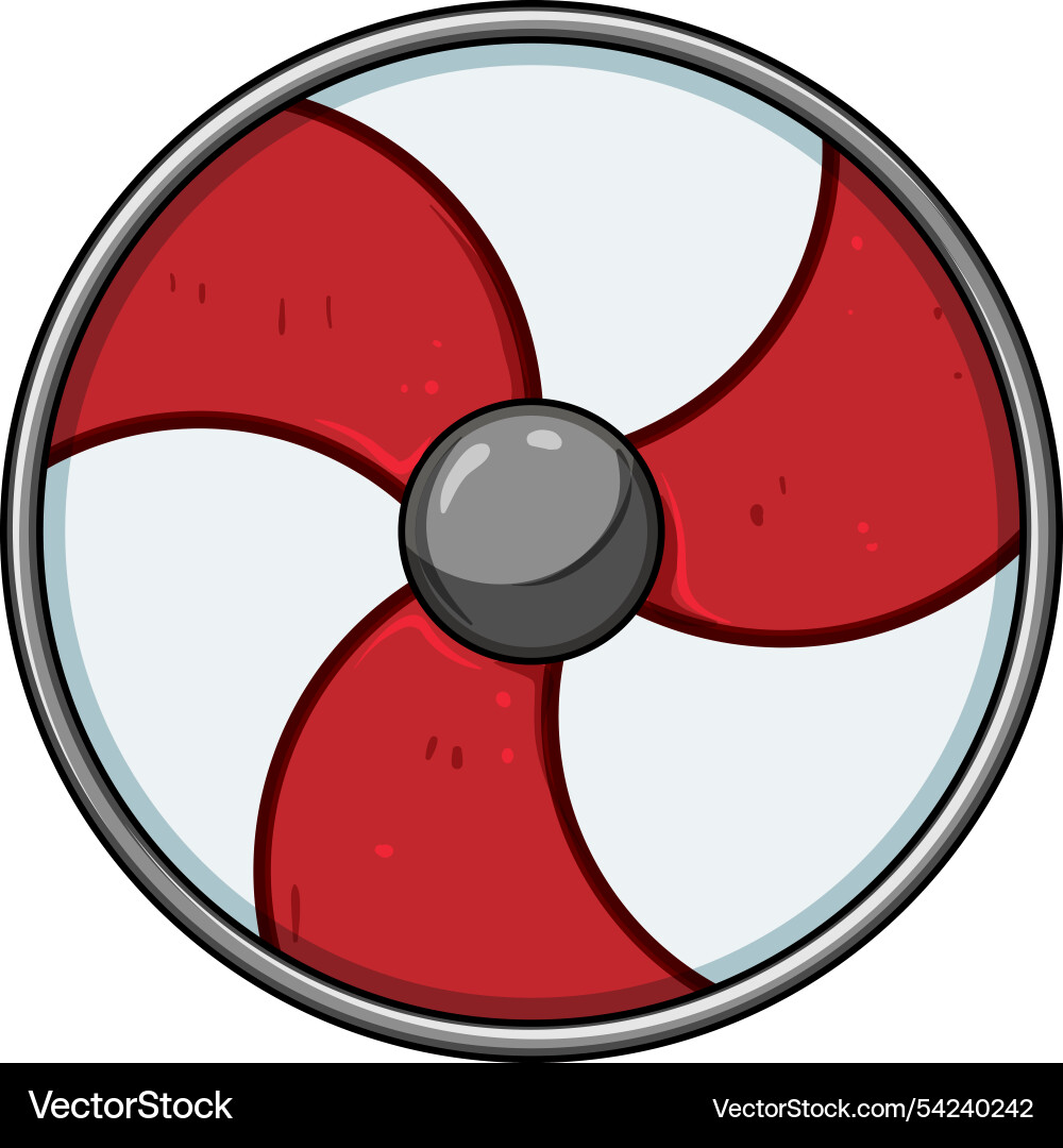 Warrior viking shield cartoon Royalty Free Vector Image