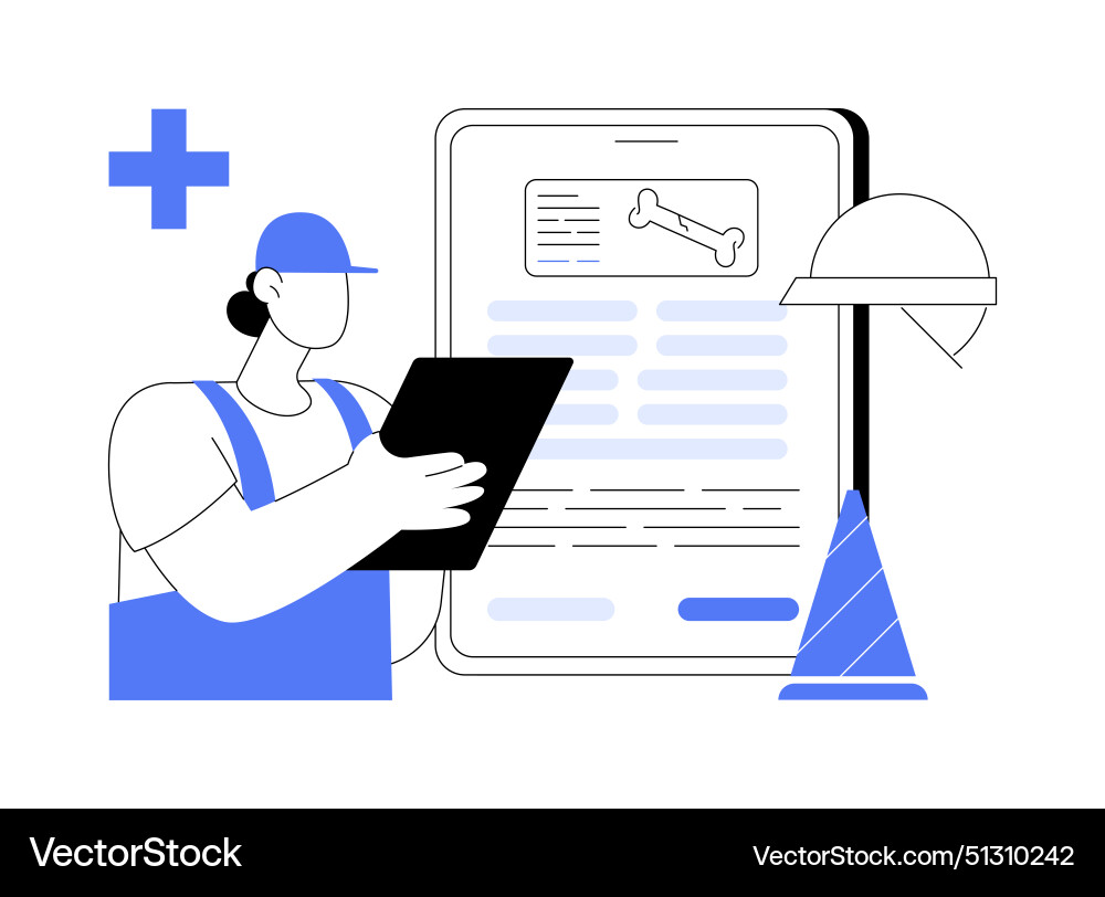 Work injury claim abstract concept Royalty Free Vector Image