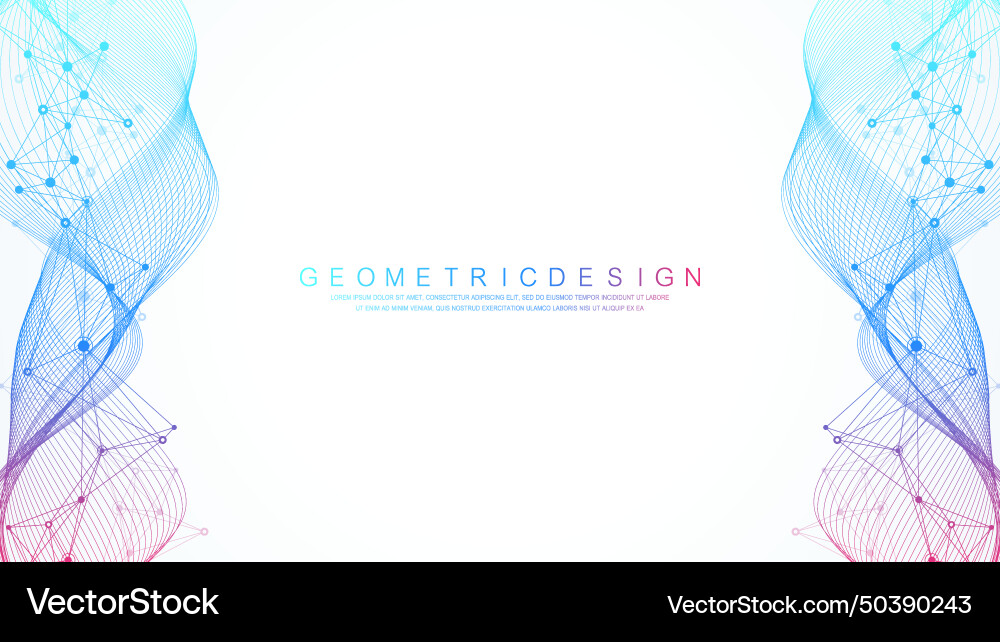 Abstract tech network connection dots digital Vector Image