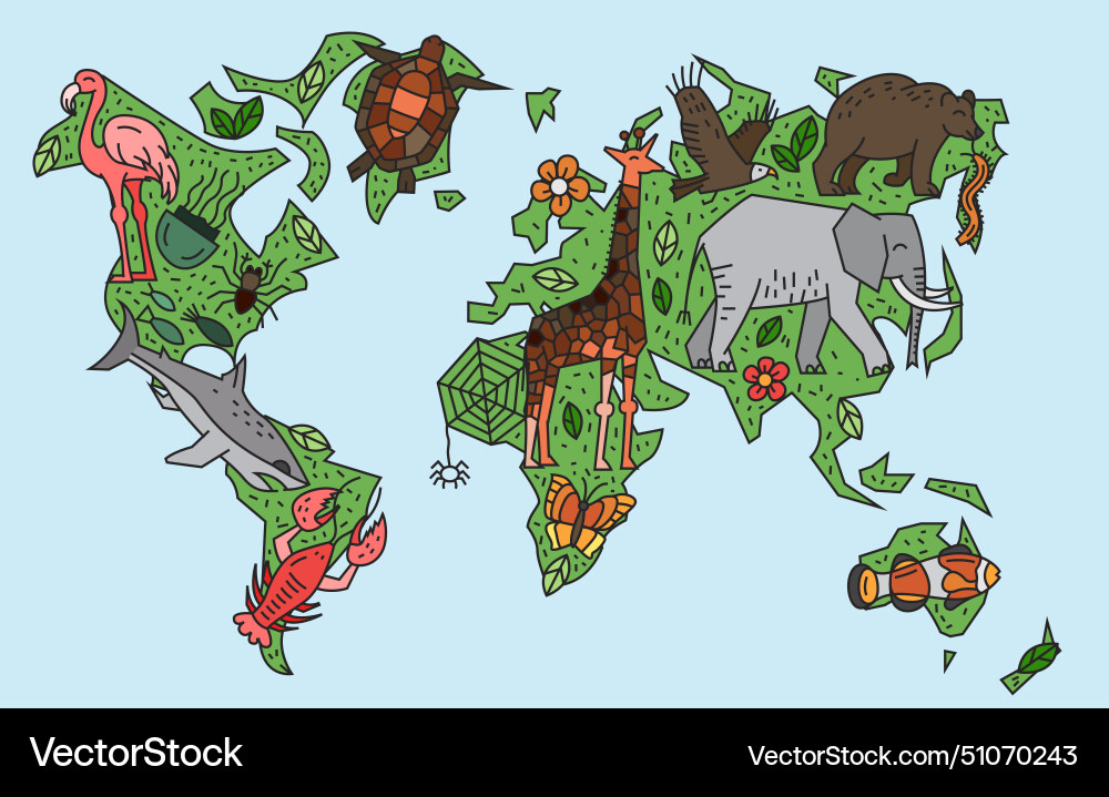 Biodiversity biological diversity Royalty Free Vector Image
