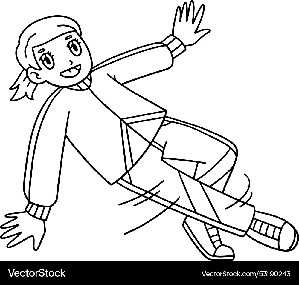 Breakdance b girl with a helicopter move isolated Vector Image