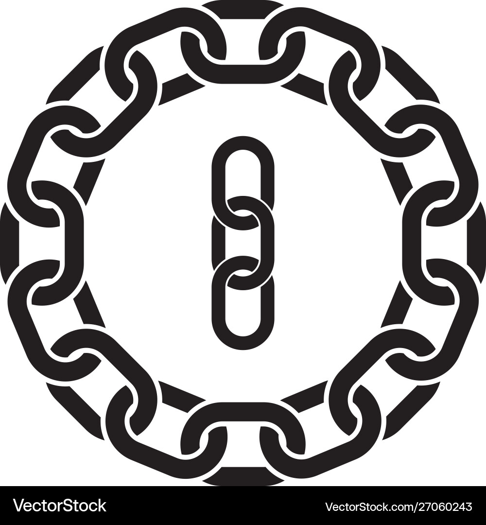 Chain link icon Royalty Free Vector Image - VectorStock
