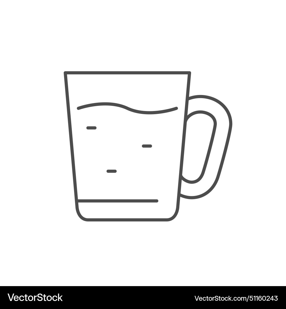 Cup of drink line icon Royalty Free Vector Image