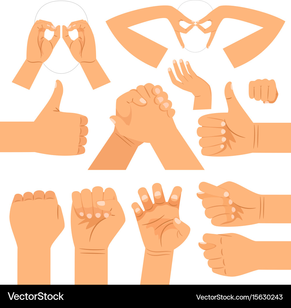 Funny hand gestures set Royalty Free Vector Image