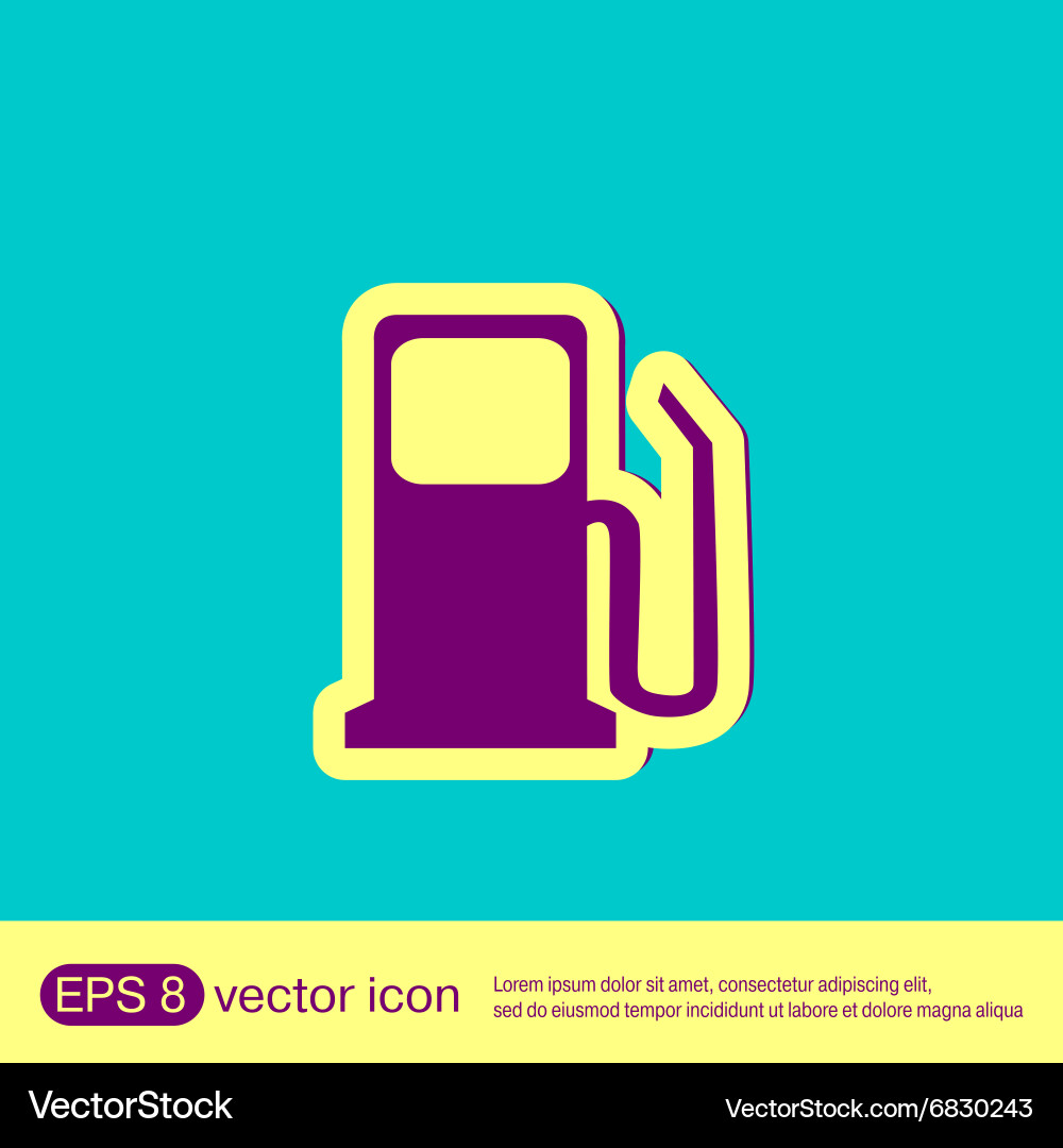 Gas station symbol gasoline and fuel Royalty Free Vector