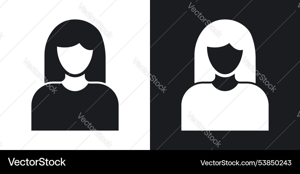 Girl icon set Royalty Free Vector Image - VectorStock