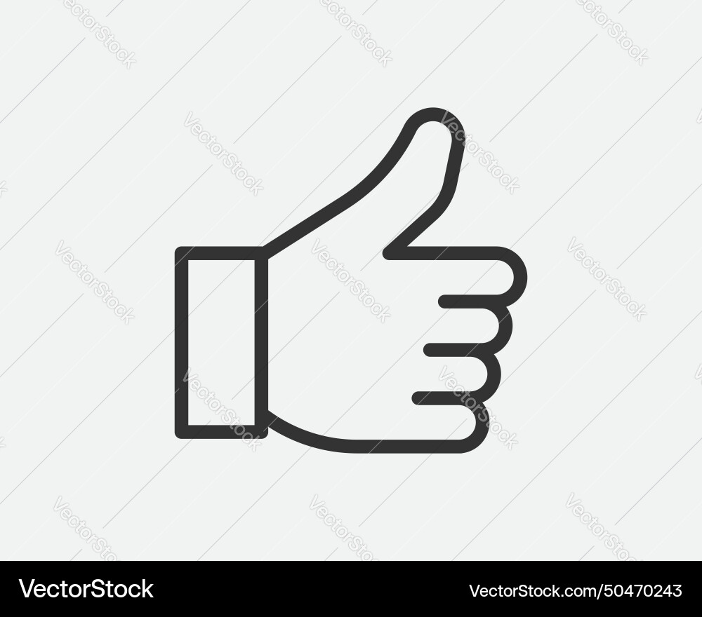 Hand gesture icon line simple trendy design Vector Image