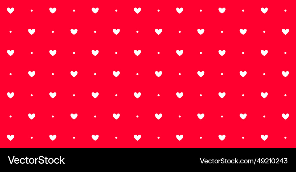 Hearts and dots seamless pattern red valentines Vector Image
