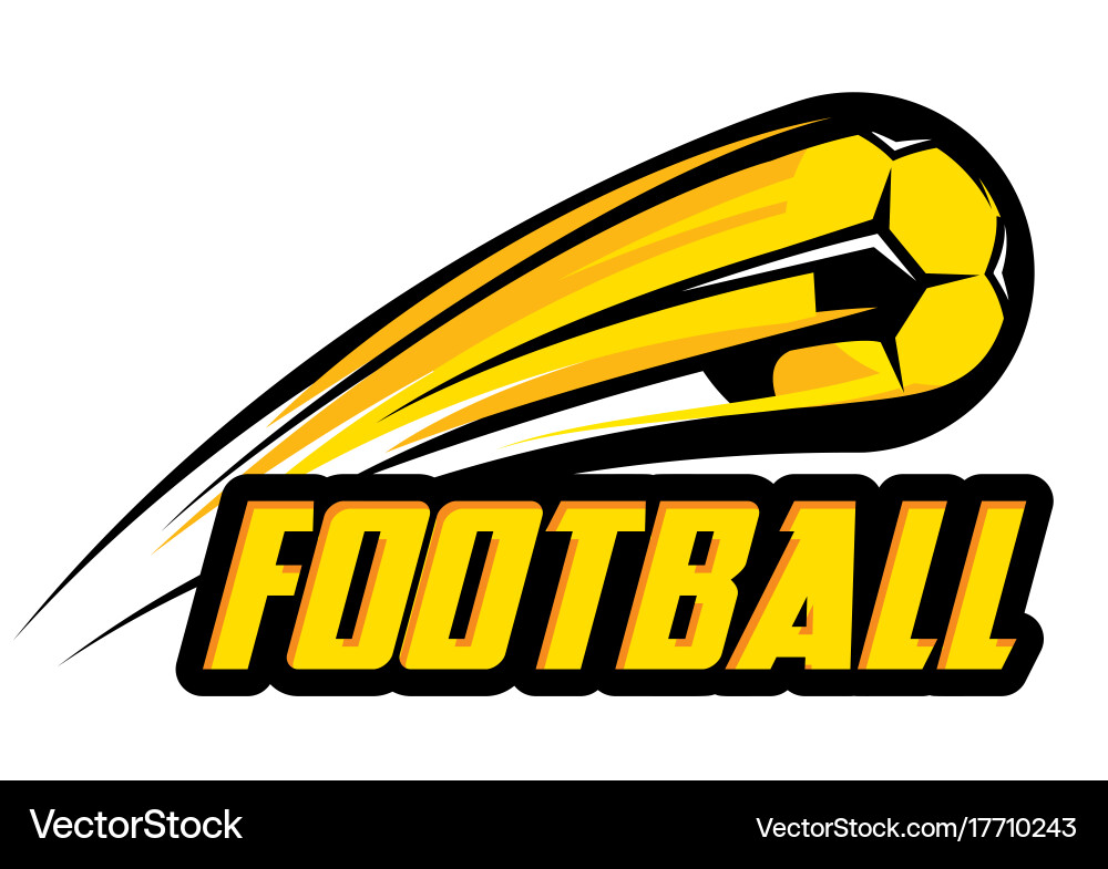 Logo template with soccer ball Royalty Free Vector Image