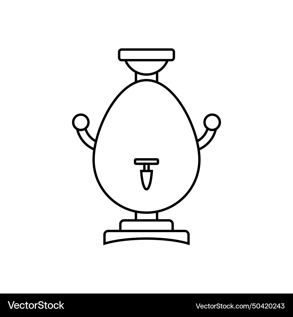 Samovar icon on white Royalty Free Vector Image
