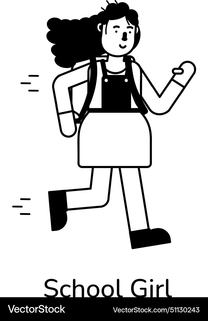 School girl Royalty Free Vector Image - VectorStock