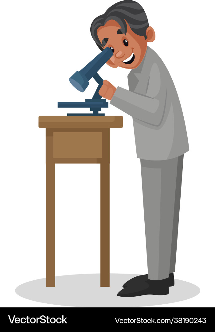 Scientist cartoon character Royalty Free Vector Image