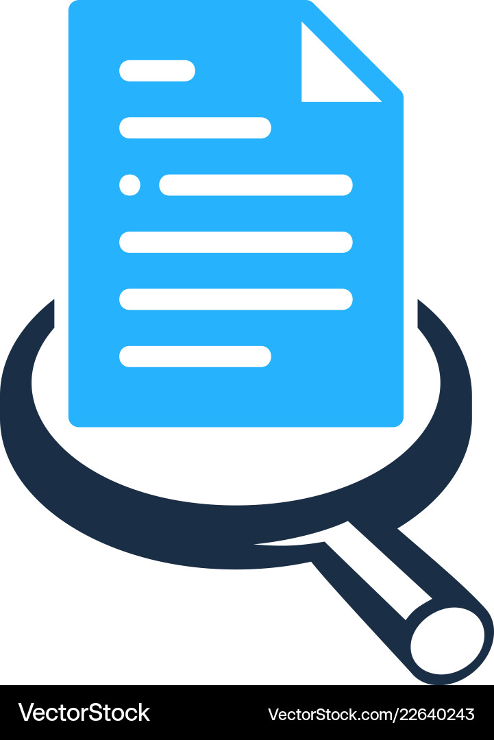Search document logo icon design Royalty Free Vector Image
