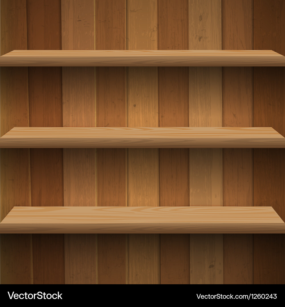 Wooden Shelves Royalty Free Vector Image - VectorStock