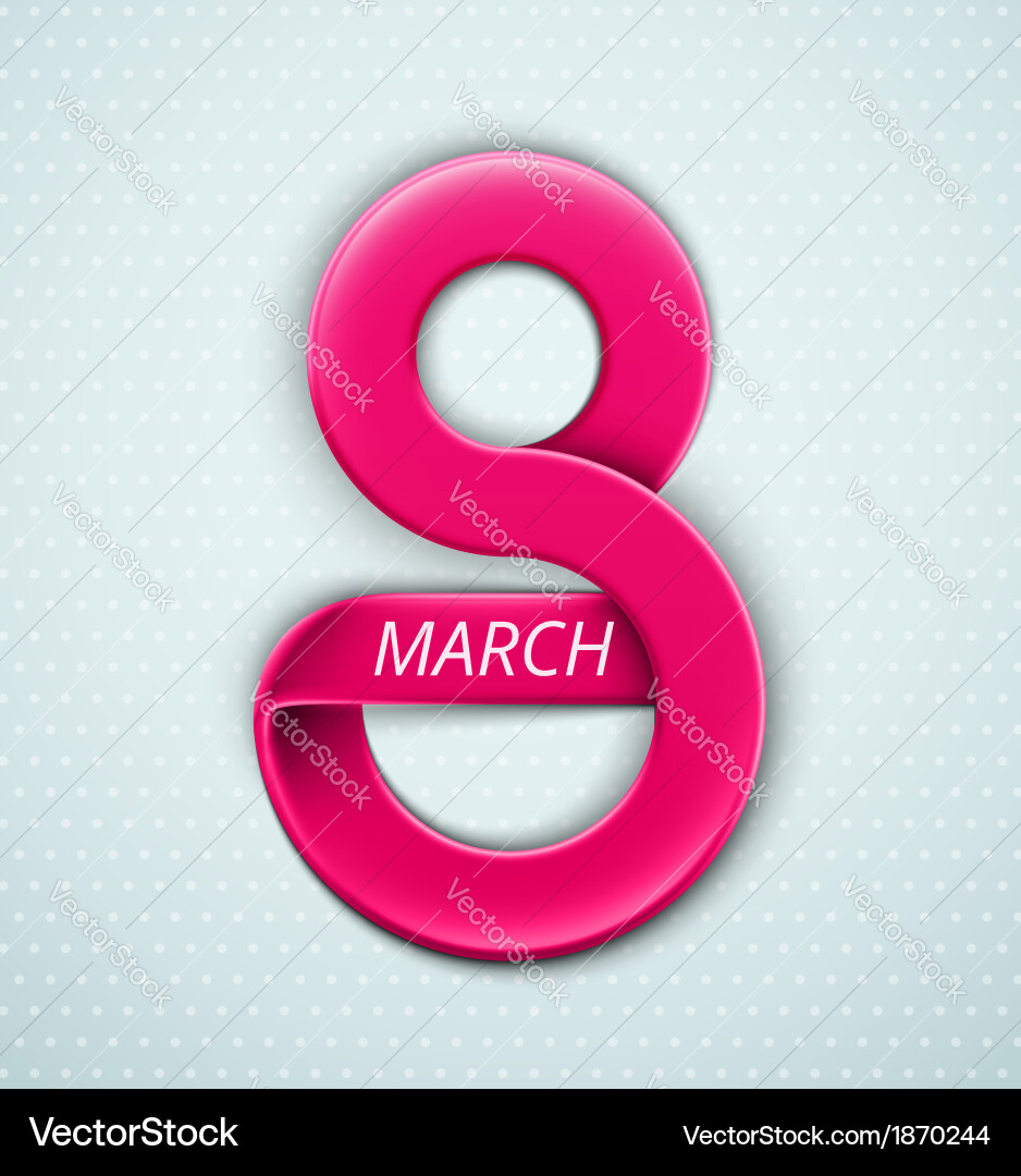 8 march Royalty Free Vector Image - VectorStock