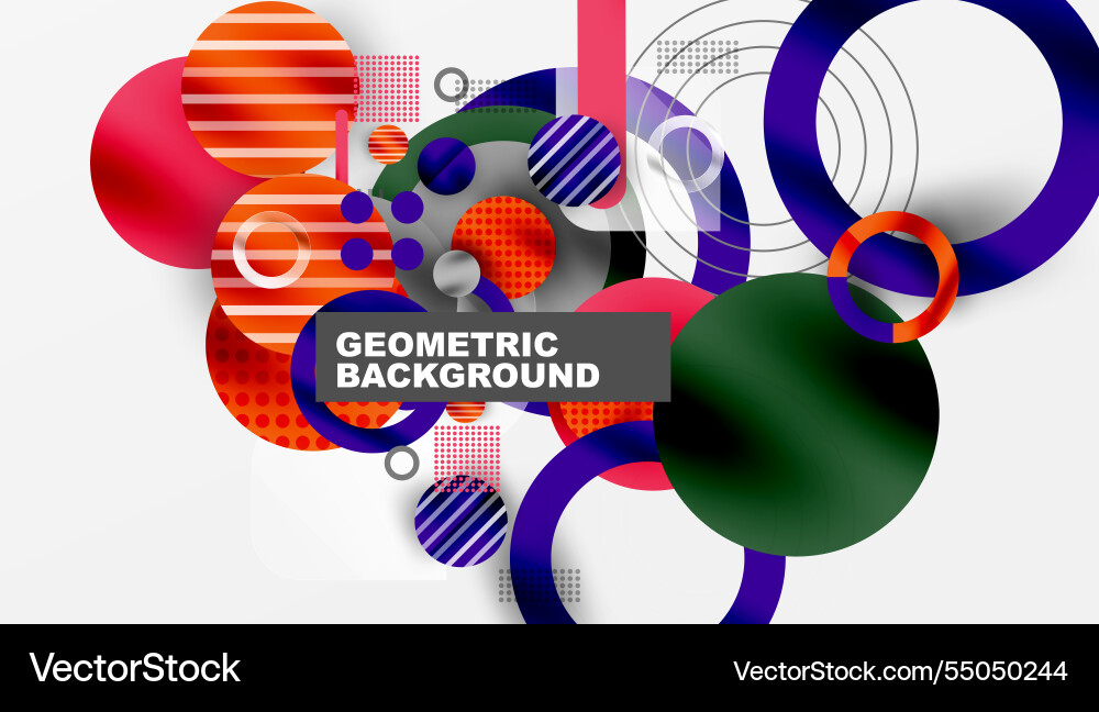 Abstract circle design with overlapping Royalty Free Vector