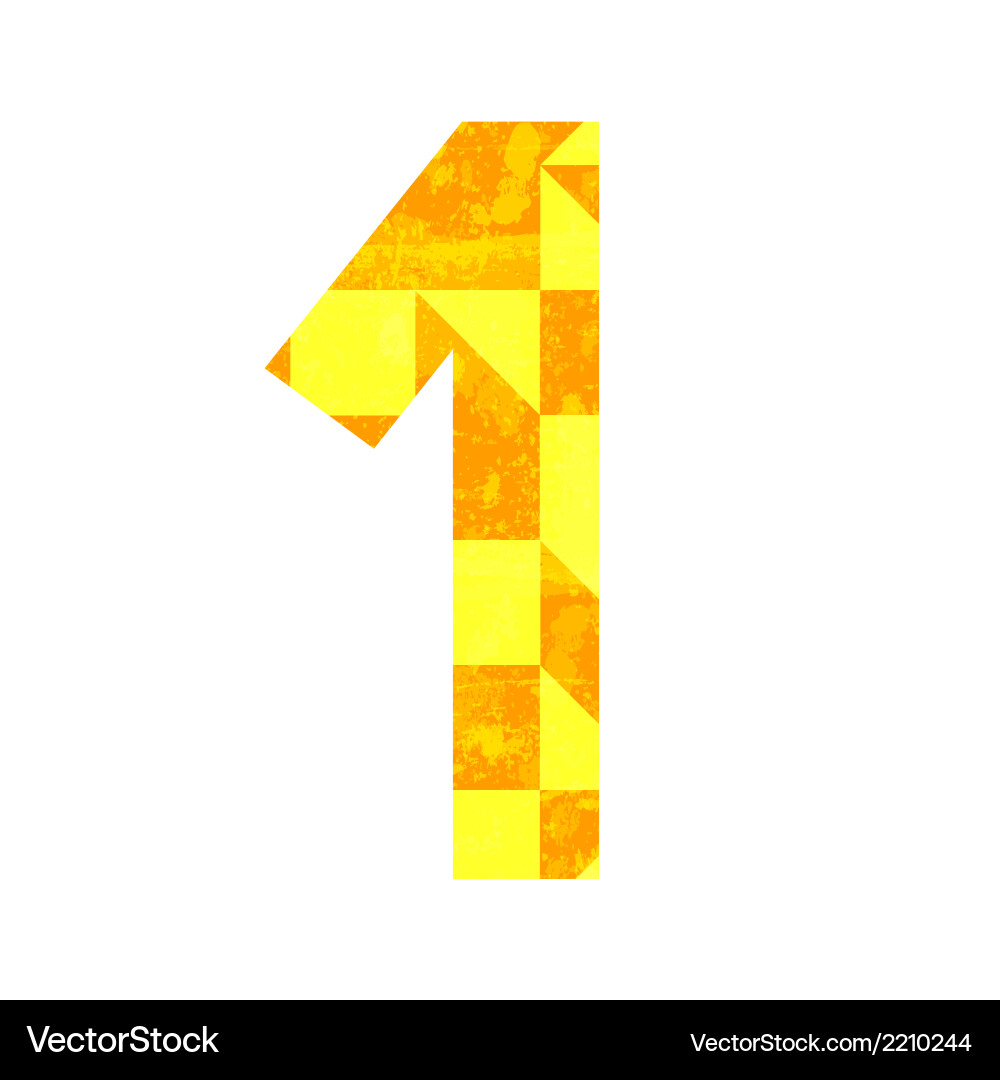 Abstract color number one Royalty Free Vector Image