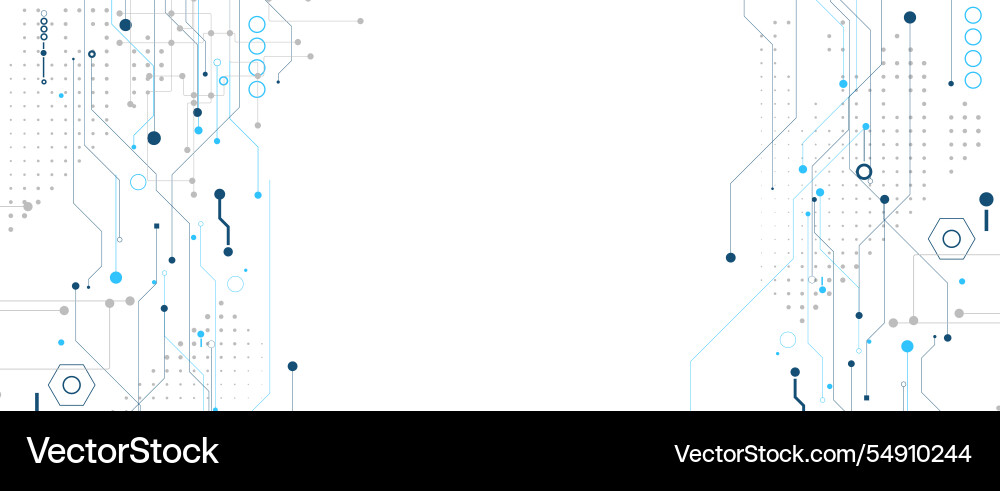 Abstract computer circuit board technology Vector Image