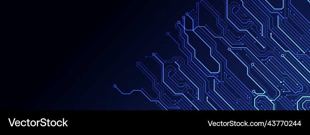 Abstract technology circuit board communication Vector Image