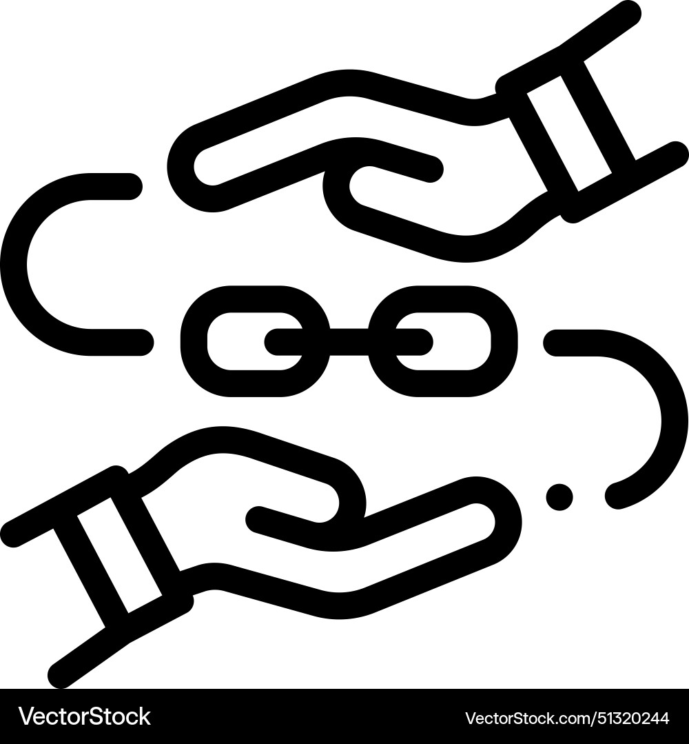 Alliance icon thin linear style design isolated Vector Image