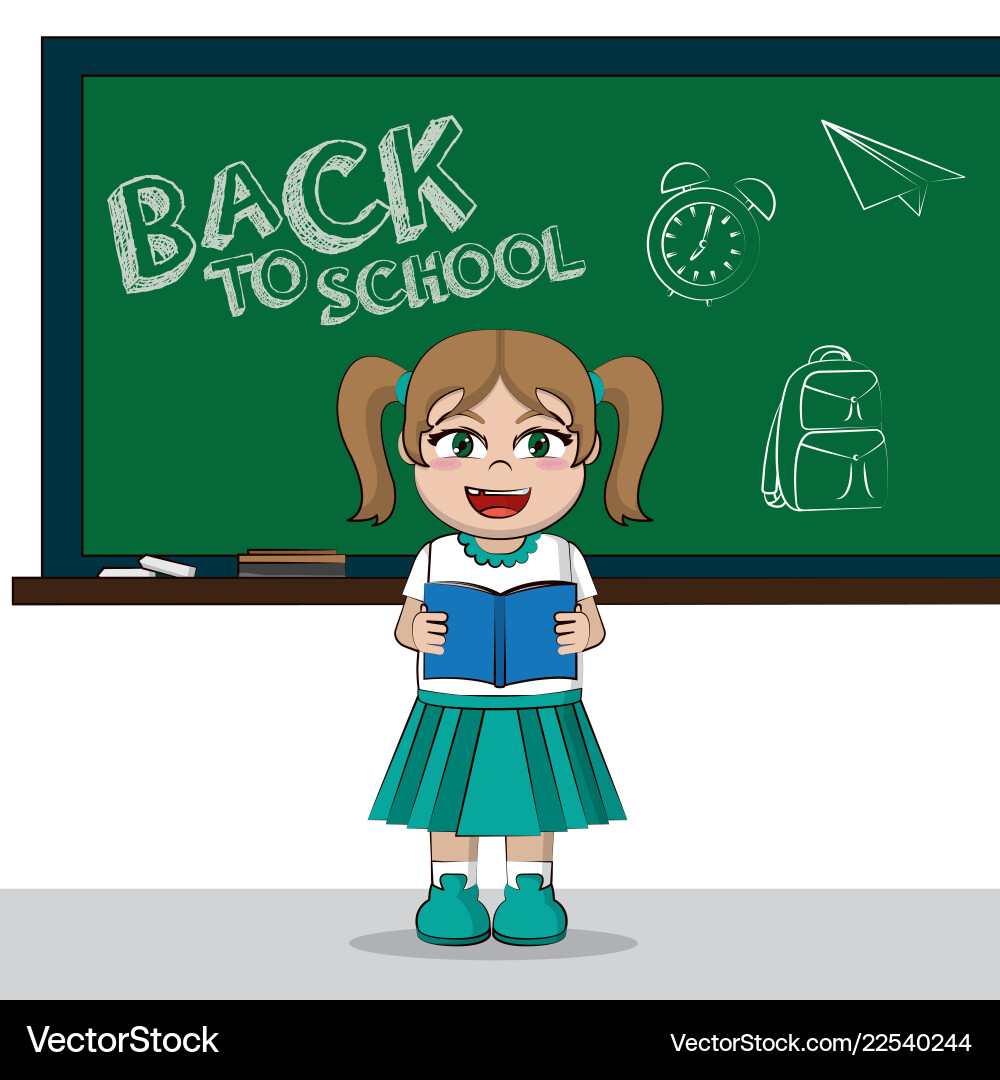 Back to school cartoon Royalty Free Vector Image