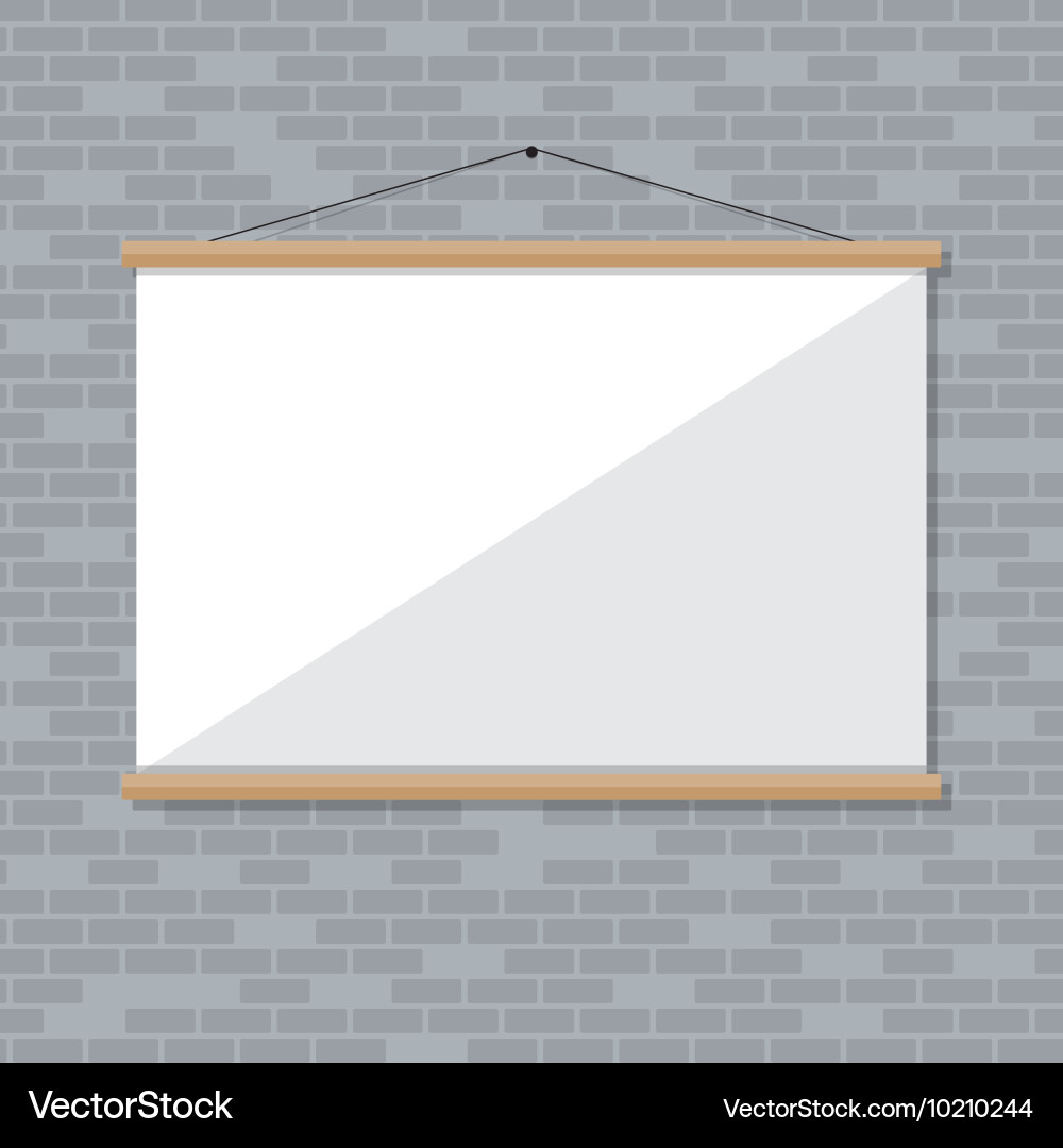 Brick Wall Projector Screen Royalty Free Vector Image