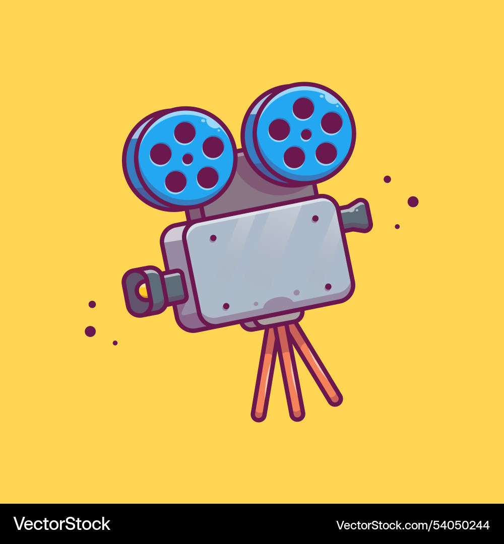 Camera movie cartoon Royalty Free Vector Image