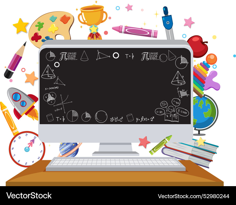 Educational tools and learning symbols Royalty Free Vector