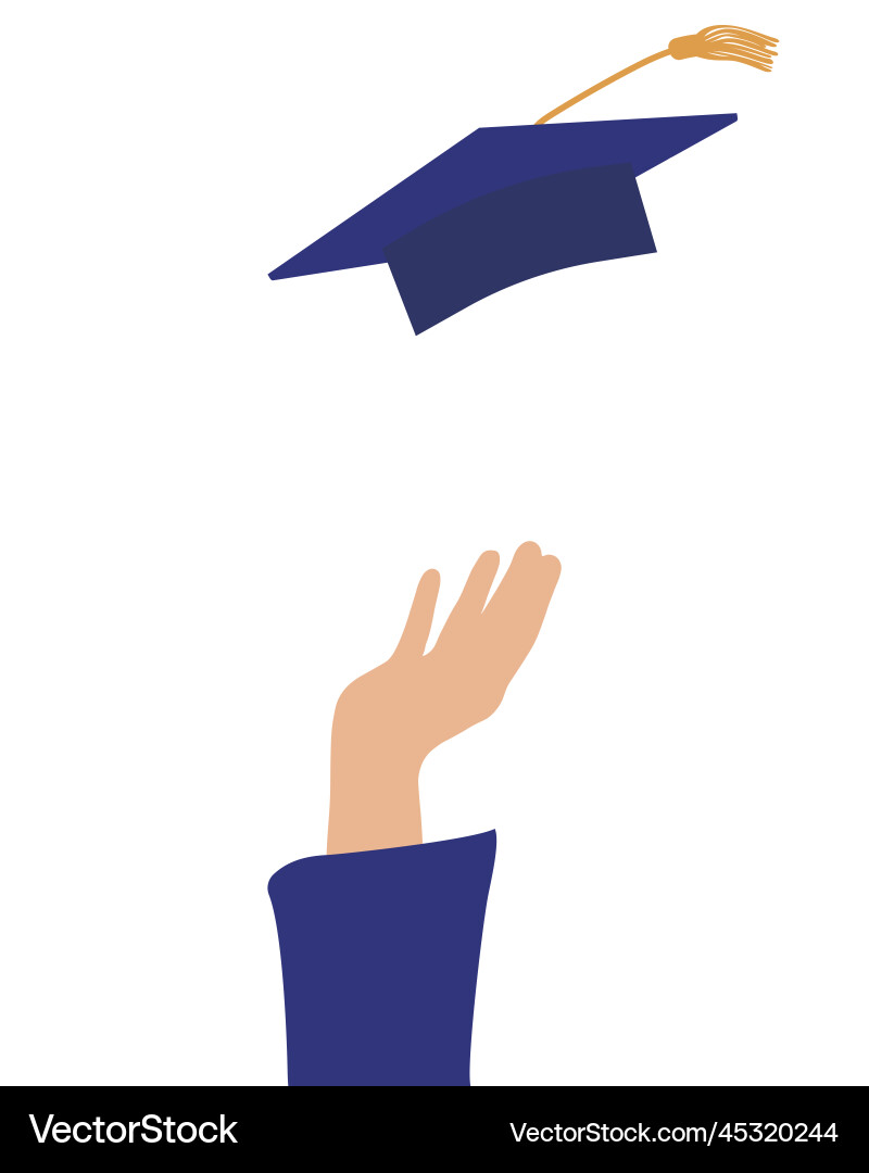 Hand Throwing Graduation Cap