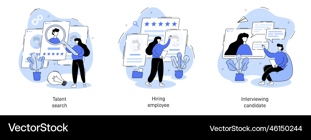 Human resources agency isolated cartoon Royalty Free Vector