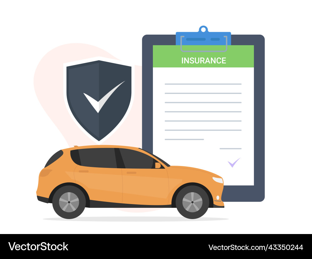 Insurance policy conceptdocument report Royalty Free Vector