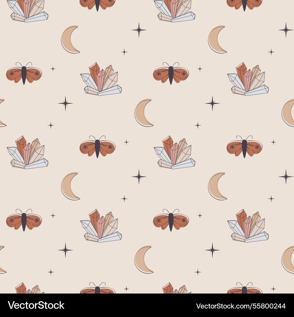 Magic pattern with snakes Royalty Free Vector Image