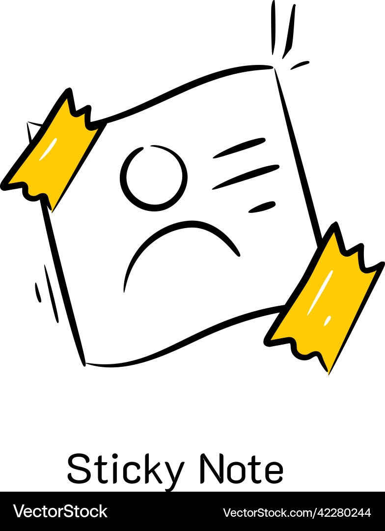 Sticky note Royalty Free Vector Image - VectorStock