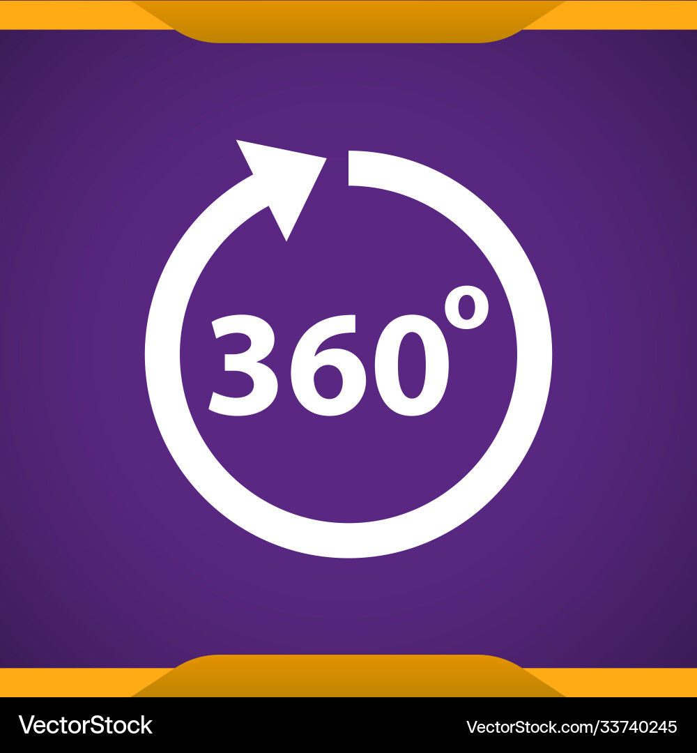 Angle 360 degrees icon Royalty Free Vector Image