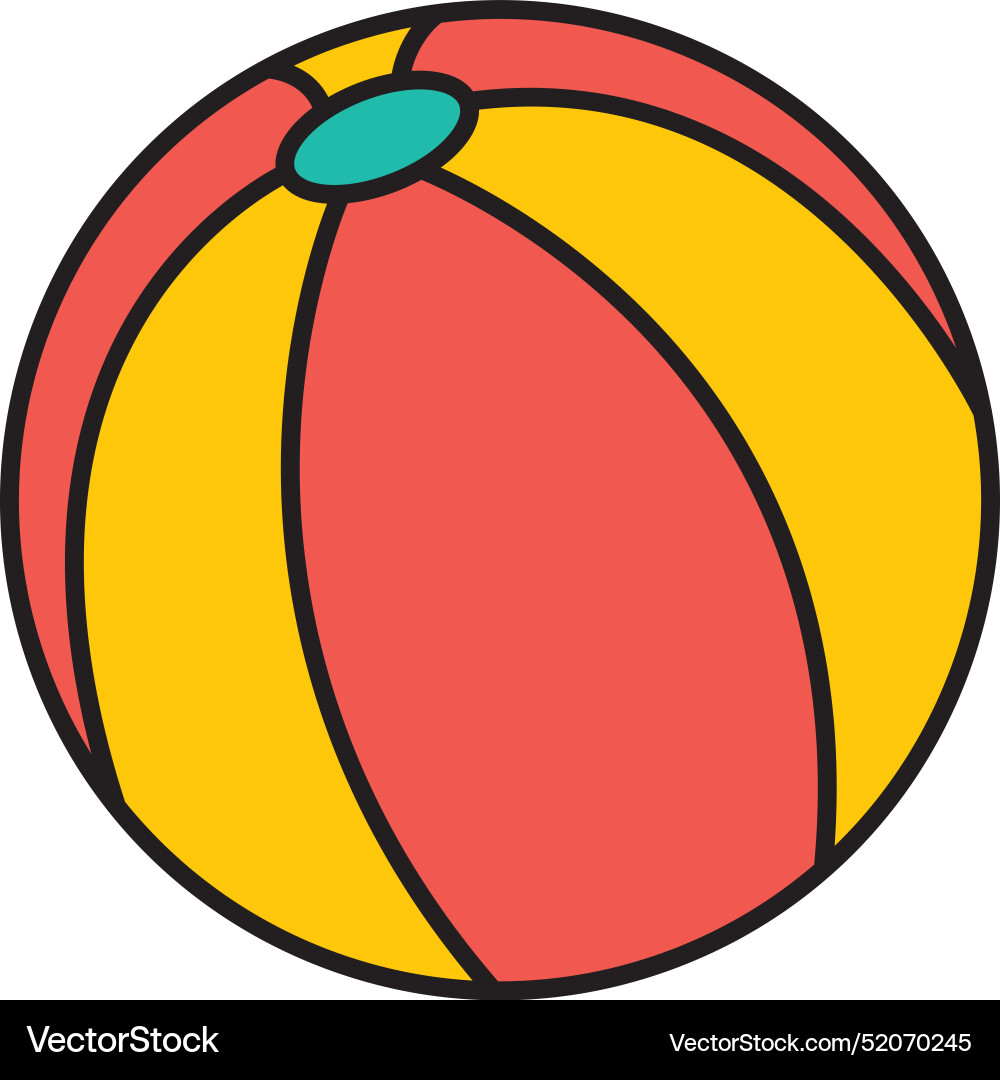Beach ball icon Royalty Free Vector Image - VectorStock