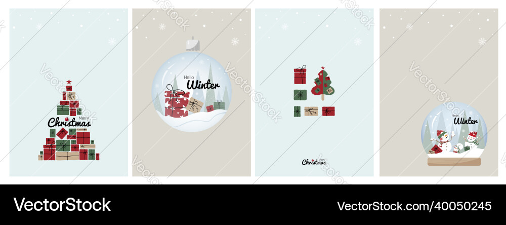 Christmas and winter card design Royalty Free Vector Image