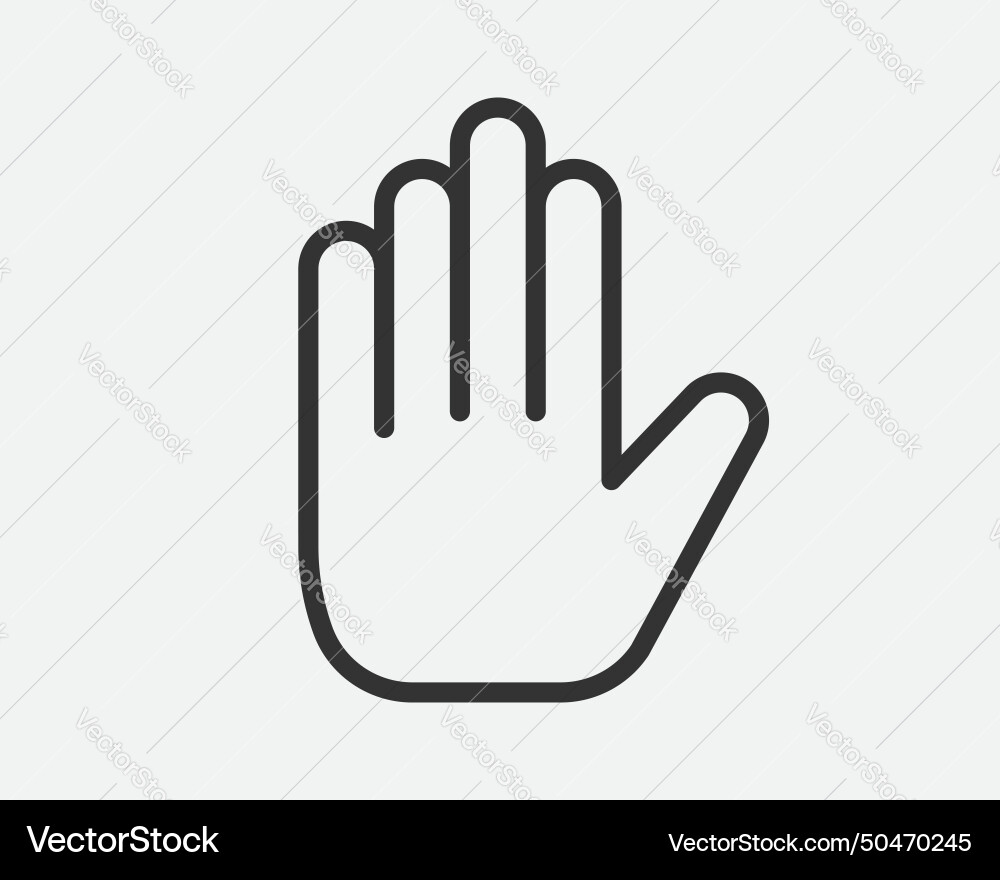 Hand gesture icon line simple trendy design Vector Image