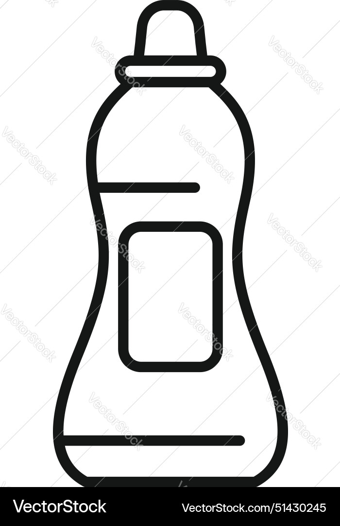 Line art cleaning product bottle Royalty Free Vector Image
