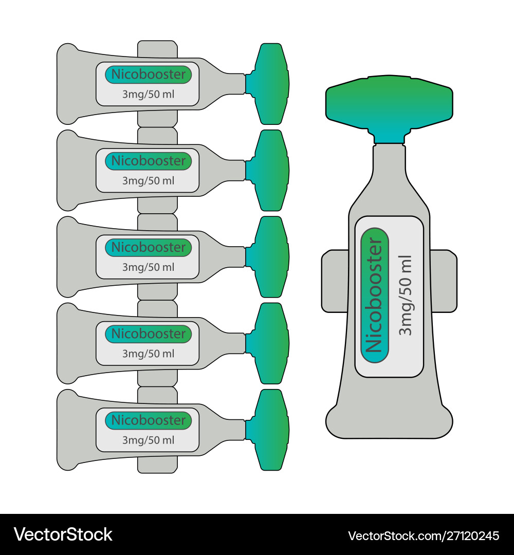 Nicotine booster for vape liquid Royalty Free Vector Image