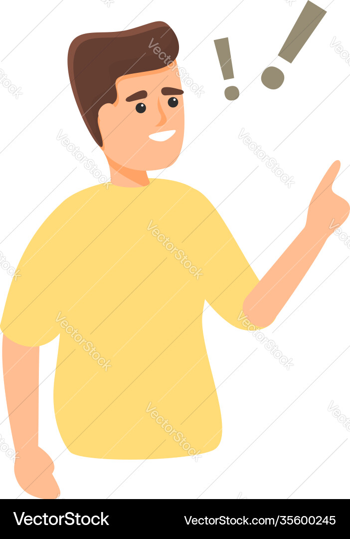 Problem solving student icon cartoon style Vector Image