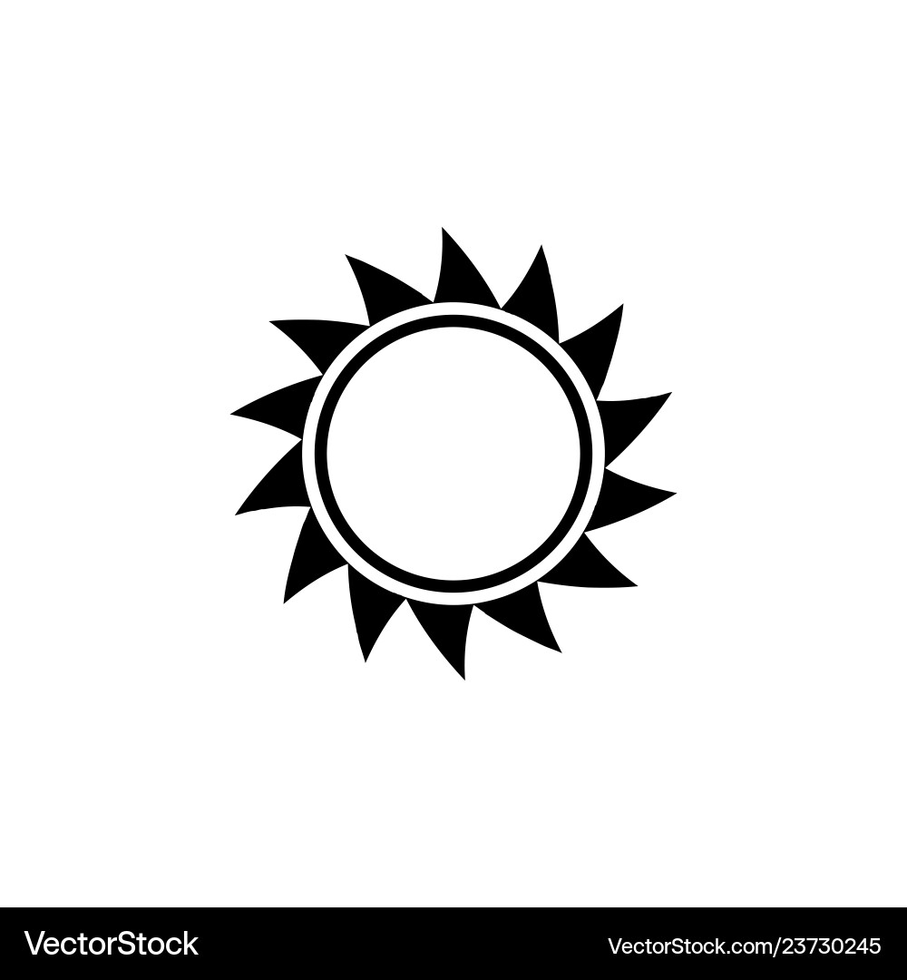 Sun icon on white background Royalty Free Vector Image